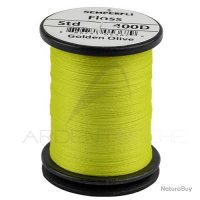 Fils de montage polyfloss SEMPERFLI 400D golden olive - Fils et Tinsels ...