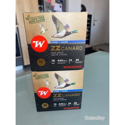 Cartouche à grenaille d'acier Winchester - ZZ Canard - Cal12 - (50pcs ...