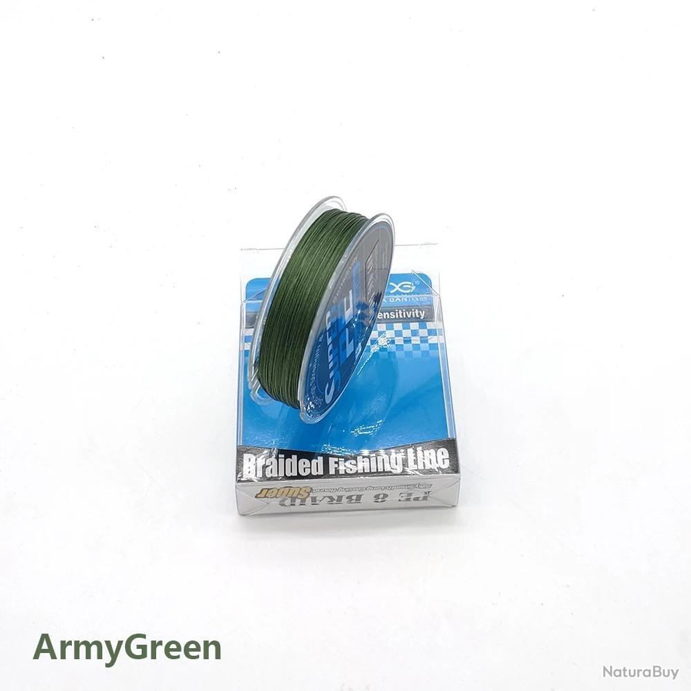 Tresse PE 100M 8,0.6-8.0 Ligne principale lisse et résistante à l'usure, 3 couleurs, vert ...