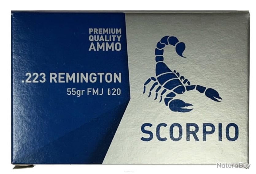 OFFRE NB Munitions STV - Scorpio calibre 223 Rem FMJ 55Gr LIVRAISON ...