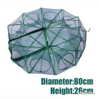 Nasse Filet de Pêche en Eau Douce ou en Mer Dix Trous Piège a Poissons ...