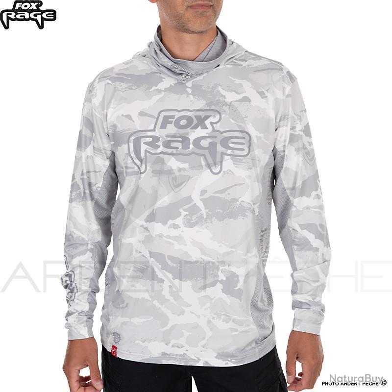 Sweat à capuche FOX RAGE UV Hooded light camo top M - Tee-shirts de ...