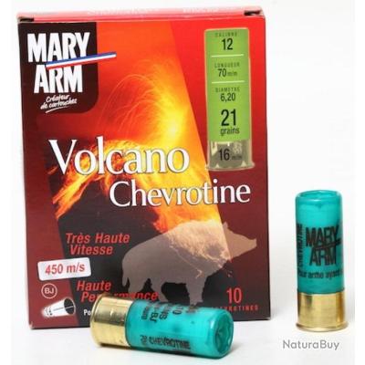 MARY ARM Volcano chevrotine 12/70 21 grains x10 - Chevrotines calibre ...