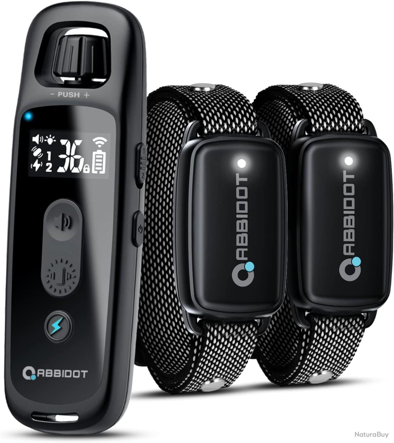 Colliers de Dressage pour Chien Kit de 2 Pcs Portée 1000m 4 Modes 36 ...