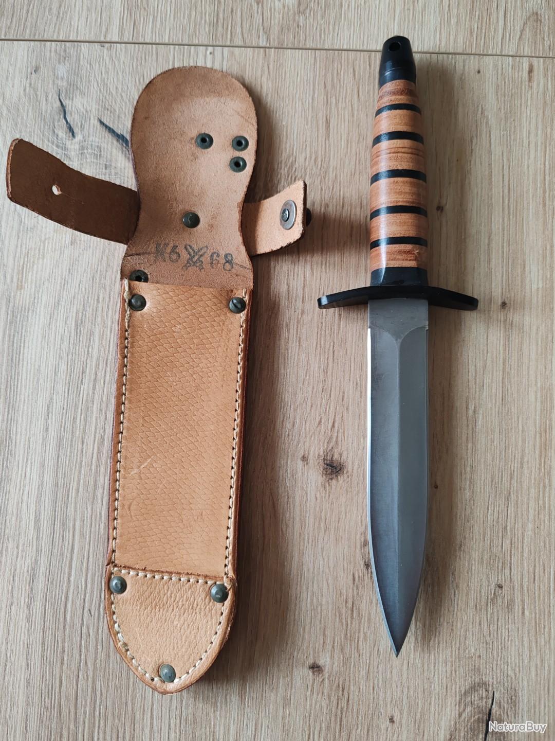 COUTEAU DE COMBAT TCHÈQUE,ETUI CUIR - Couteaux droits et fixes (13870220)