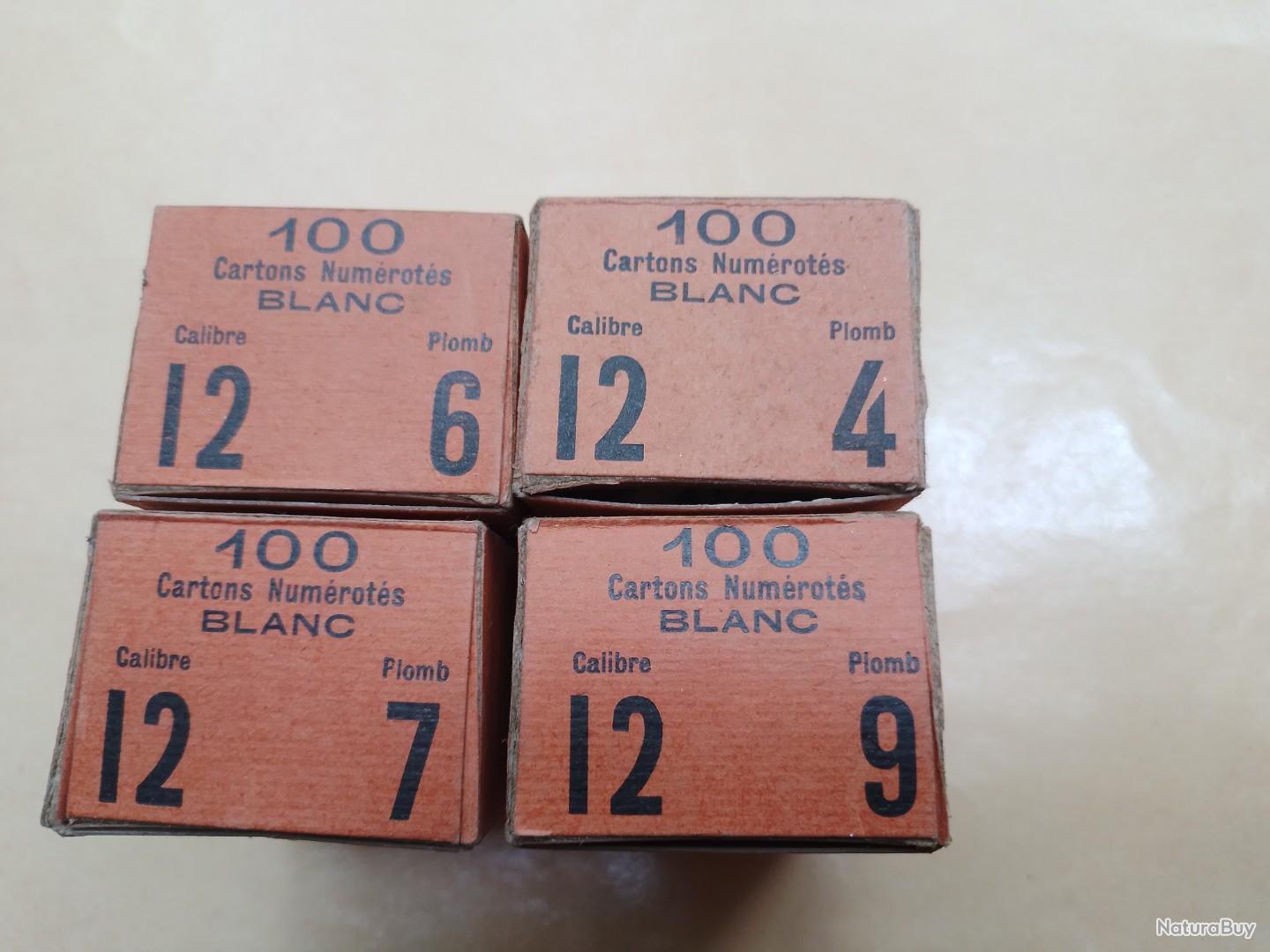 Lot pour collection 4 boites carton de fermeture cal 12 - Bourres ...