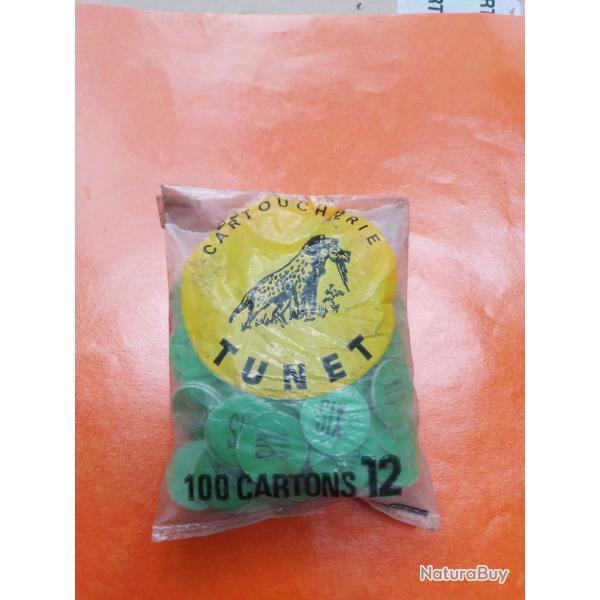 Pour collection sachet de carton vert tunet cal 12 N 6 - Bourres ...