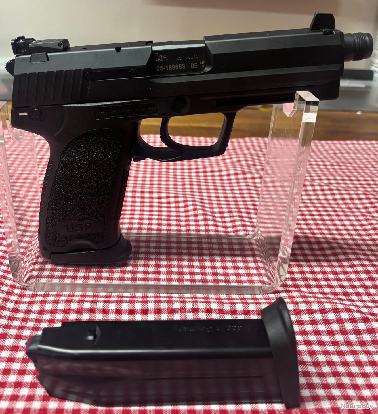 Vente flash ! Pistolet - H&K - USP TACTICAL - 45 ACP - SA/DA - NOIR ...