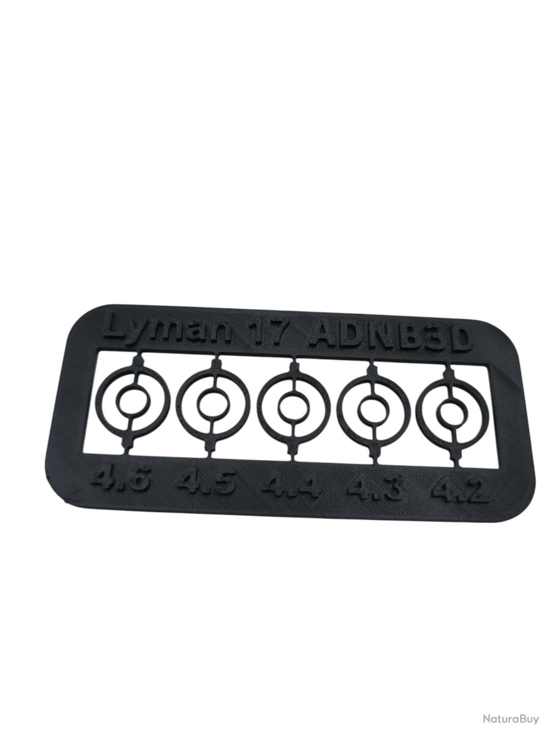 Plaquette d'inserts pour guidon LYMAN série 17 anneau central de 4.2 à ...
