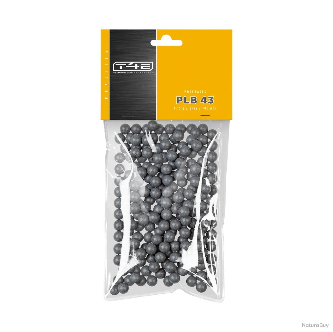 Munition Umarex T4E Billes SYNTHETIQUES pour plinking CAL.43 X100 PRACTICE PLB 43 - Munitions ...