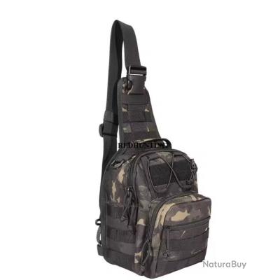 Sac Bandoulière Tactique Militaire Molle Sac de Poitrine Sacoche Sport ...