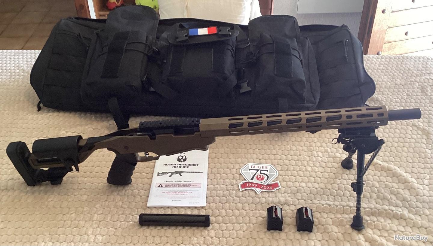 Carabin Ruger rimfire précision Cal 22lr Marron Bronze - Carabines de tir sportif 22Lr (13895489)
