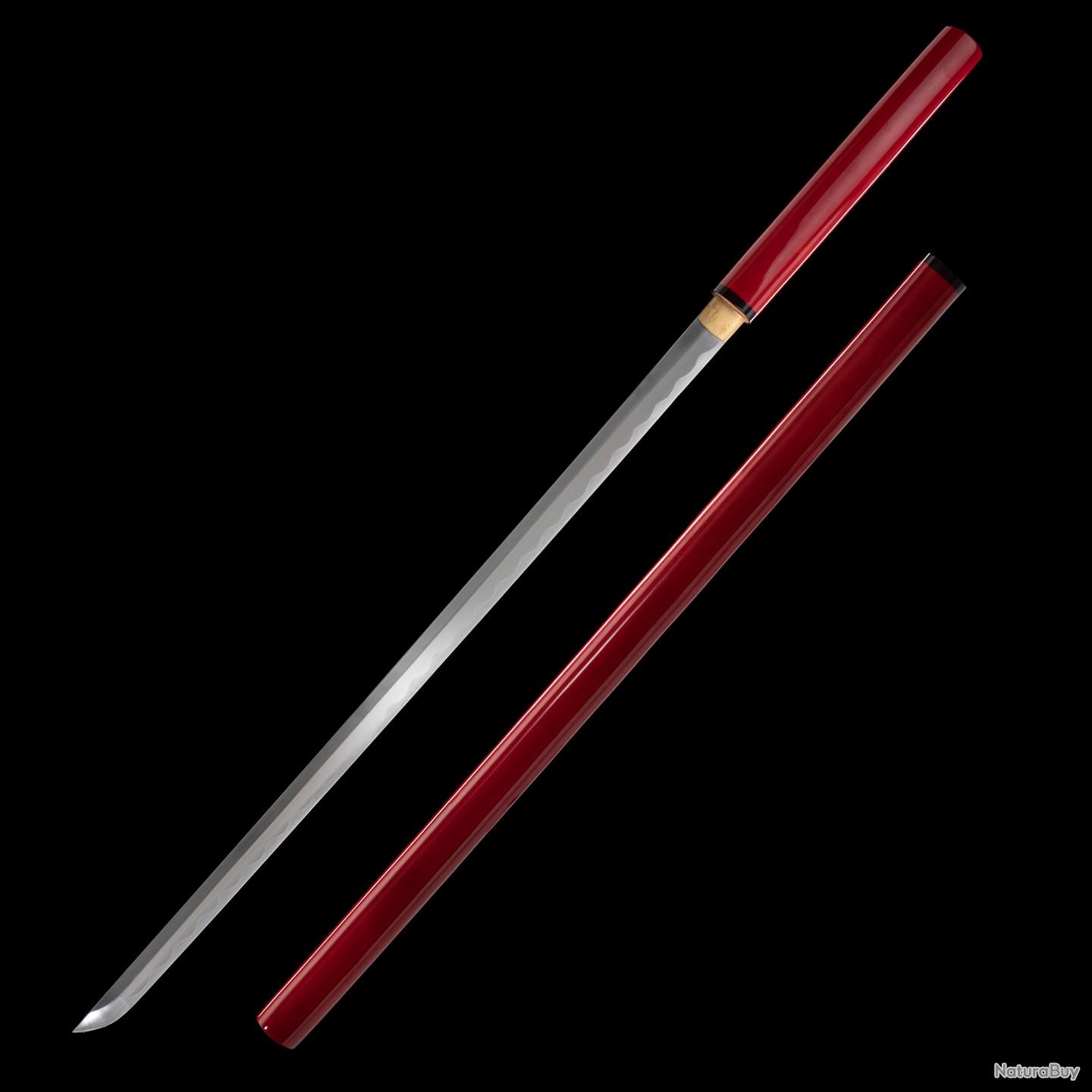 Baton épée lame tranchante forgée main - rouge sombre - Cannes-épées ...