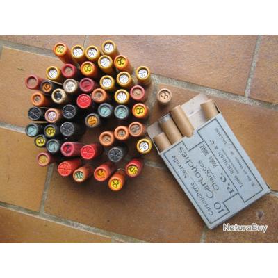LOT DE CARTOUCHES CARTON CAL 16 - Cartouches calibre 12 bourre grasse ...