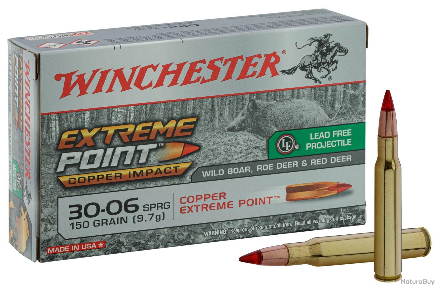 Balles de chasse Winchester Extreme Point Copper 180 gr - Balles ...