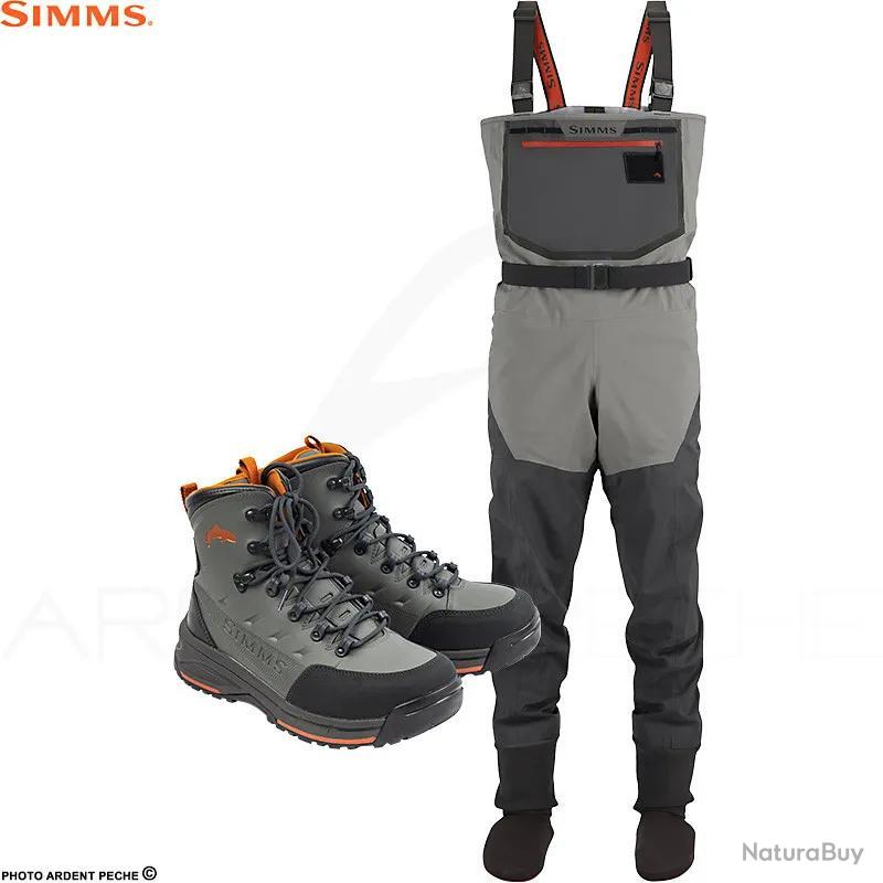 Pack waders SIMMS Freestone Smoke + chaussures caoutchouc LS - Waders (13939745)
