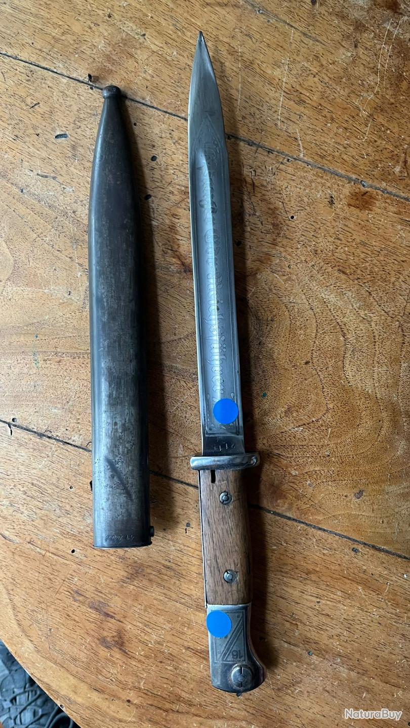 «?Baïonnette Mauser 98 régimentaire ? Modèle réglementaire avec ...