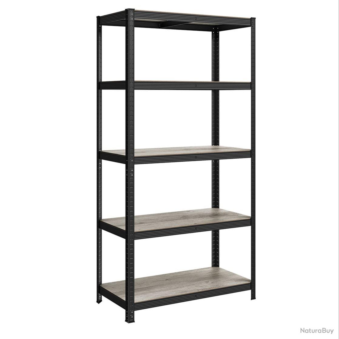 Étagère charge lourde métallique 200 x 100 x 50 cm 5 niveaux charge totale 875 kg (175 kg/niveau ...
