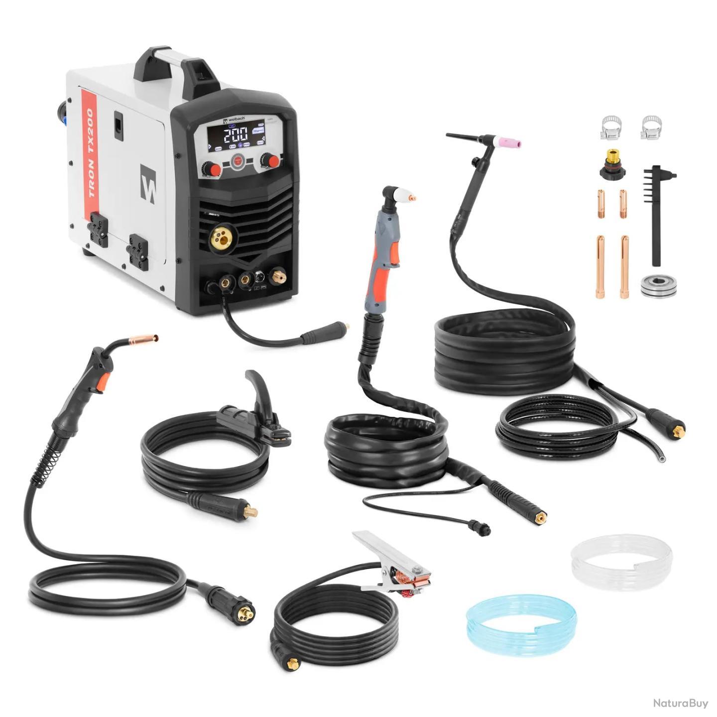 Poste à souder professionnel combiné MIG MAG 200 a MMA cut 50 A TIG LIFTARC acier au carbone ...