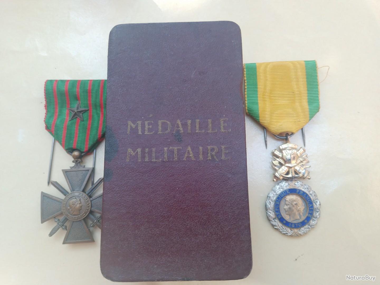 Deux tres jolies medailles ww1 croix de guerre et medaille militaire et ...