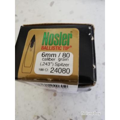 Ogive NOSLER Ballistic Tip 6mm 80gr - Ogives (13954243)