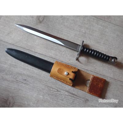 V 467797 Baionnette Suisse FASS 57 Victorinox + porte fourreau en cuir ...