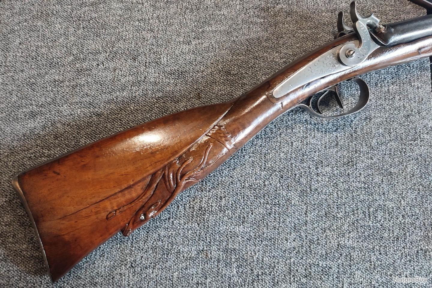 Magnifique fusil de chasse à piston calibre 16 crosse Française ...