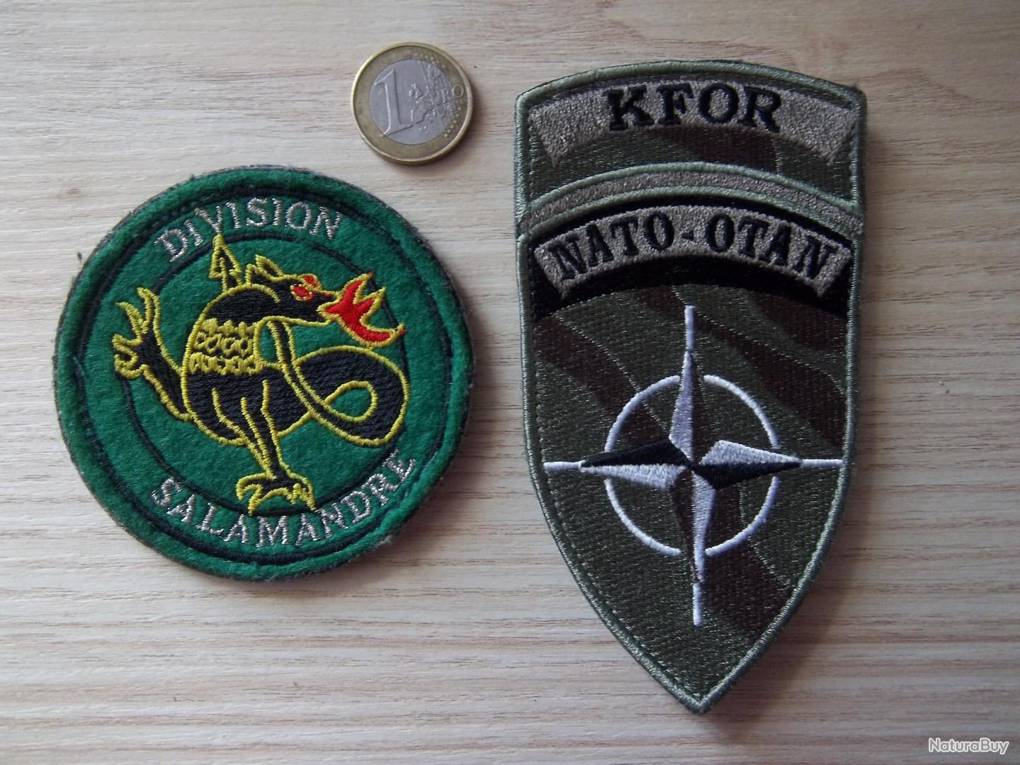 Lot écussons militaire division salamandre et KFOR force armée insigne collection - Insignes en ...