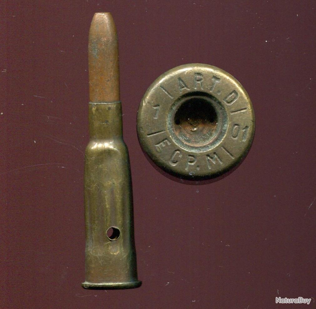 8 mm Lebel Inerte Mle 1892 - étui ART D - ECP de Bourges 1901 ...