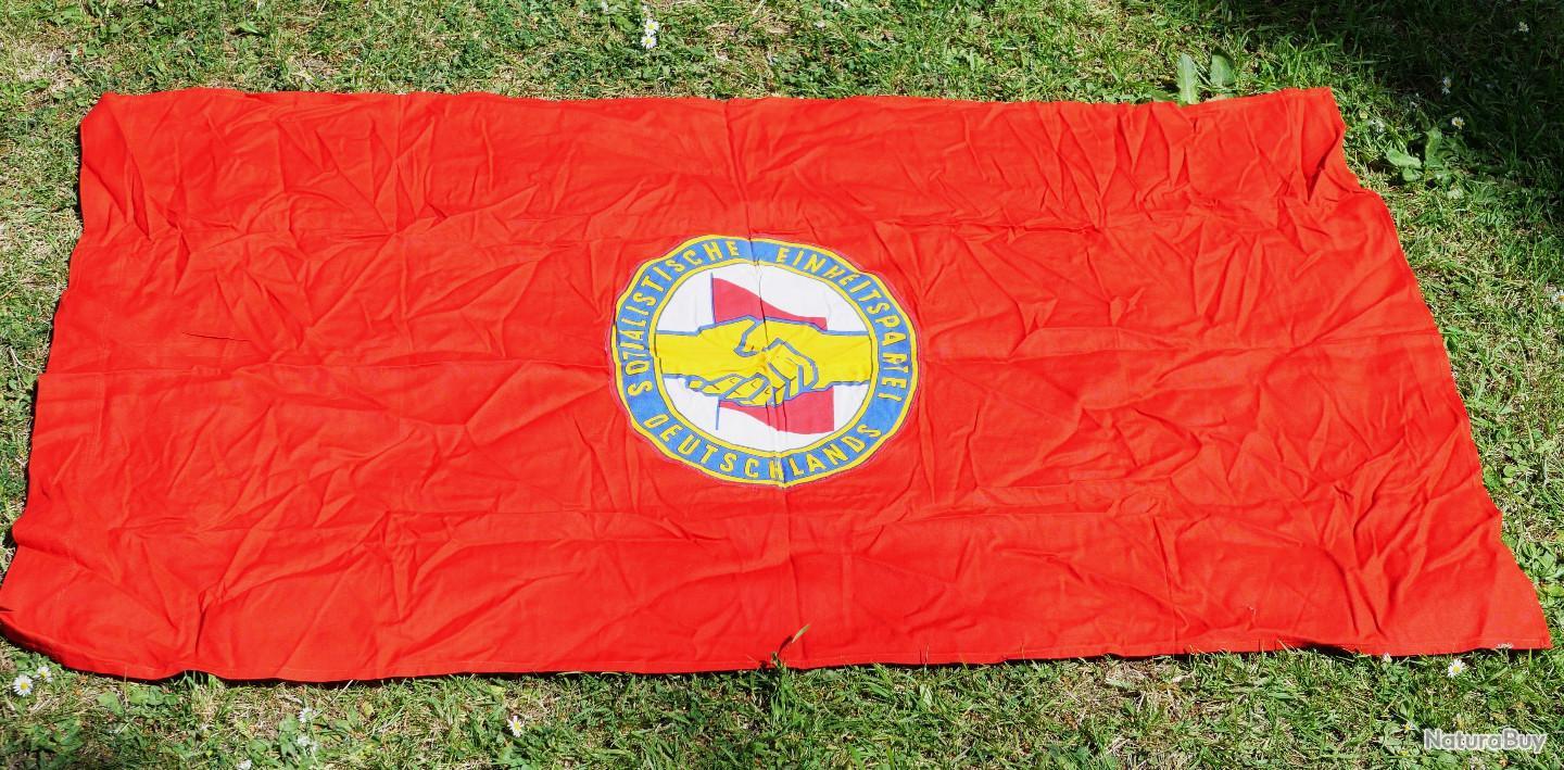 GUERRE FROIDE Drapeau RDA DEUTSCHLANDS SOZIALISTISCHE EINHEITSPARTEI ...