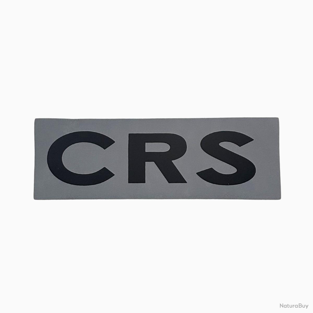 Bandeau ID CRS Rétro-Réfléchissant Fond Gris CRS 10 x 30 cm Gris rétro ...