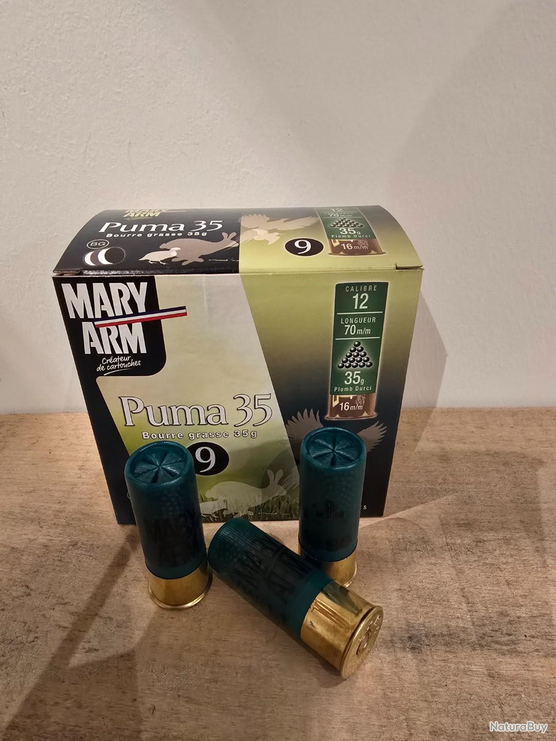 Carton de 10 boite de cartouches Mary Arm puma 35 12/70 plomb de 9 ...