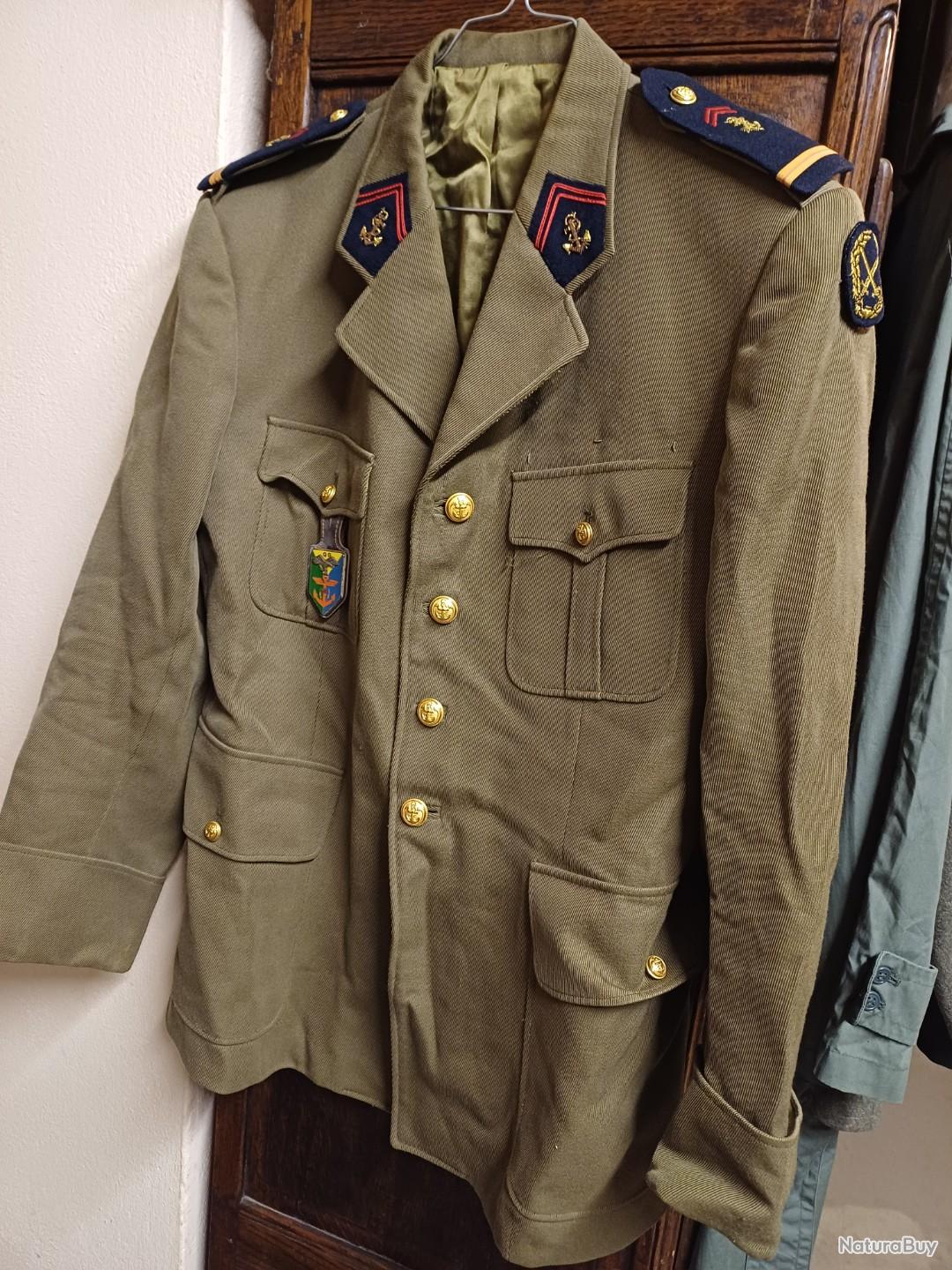 Ancienne vareuse militaire mod.59 adjudant-chef Infanterie de Marine ...