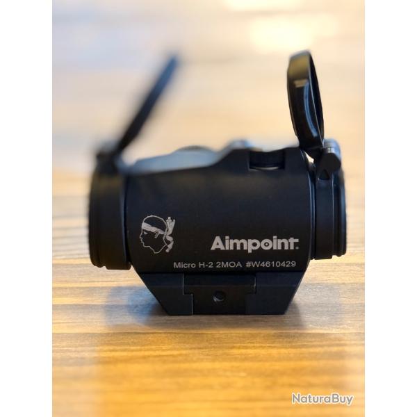 Point rouge Aimpoint Micro H2 2MOA Édition limitée - Drapeau Corse - Points rouges tubulaires ...