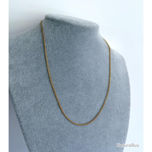 Chaine or rose 18 carats - 48 cm - maille chevron - collier - Idées ...