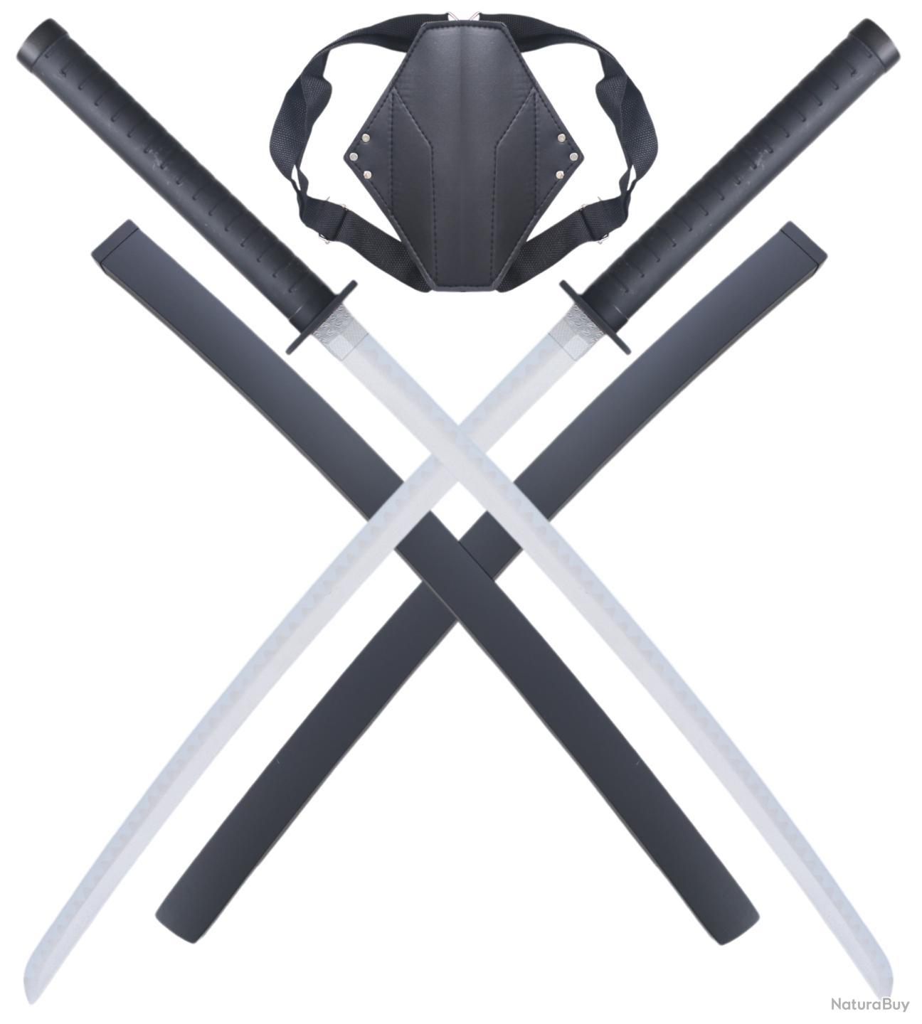 Deadpool Double Katana en Bois Epee Sabre + Support Dorsal Deadpool ...