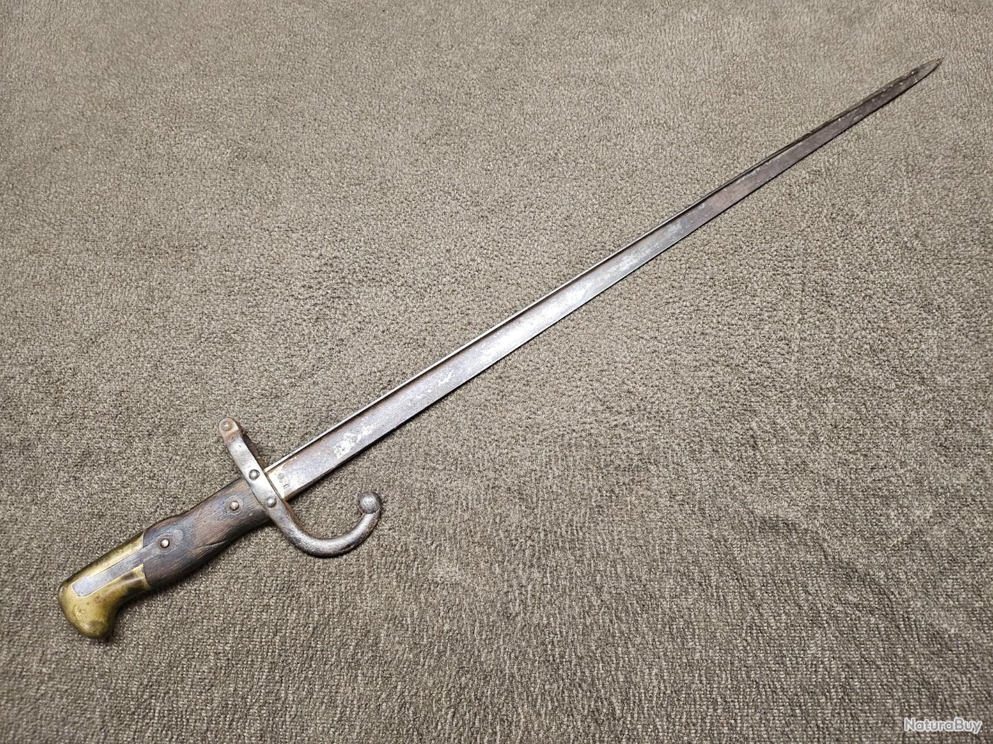 Baionnette française de fusil Gras 1874 sans fourreau - Baïonnettes ...