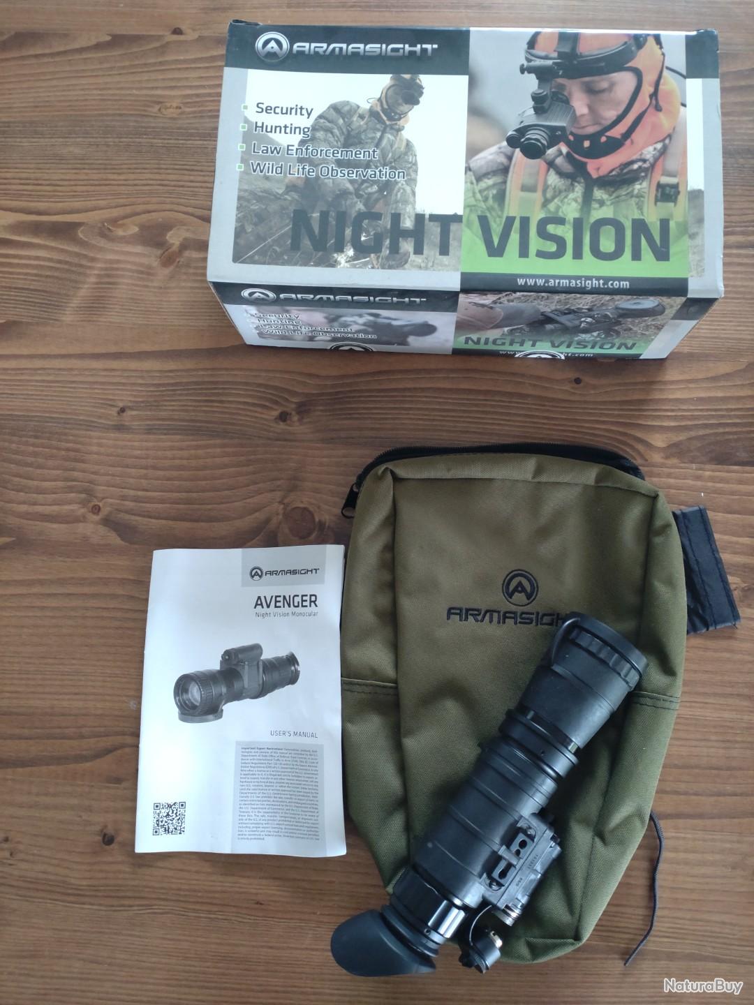 Armasight Avenger Gen2+ monoculaire vision nuit tube idi phosphore vert ...
