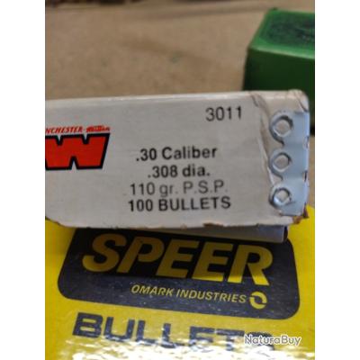 Ogives WINCHESTER Cal 30-308 110 grains - Ogives (14091371)
