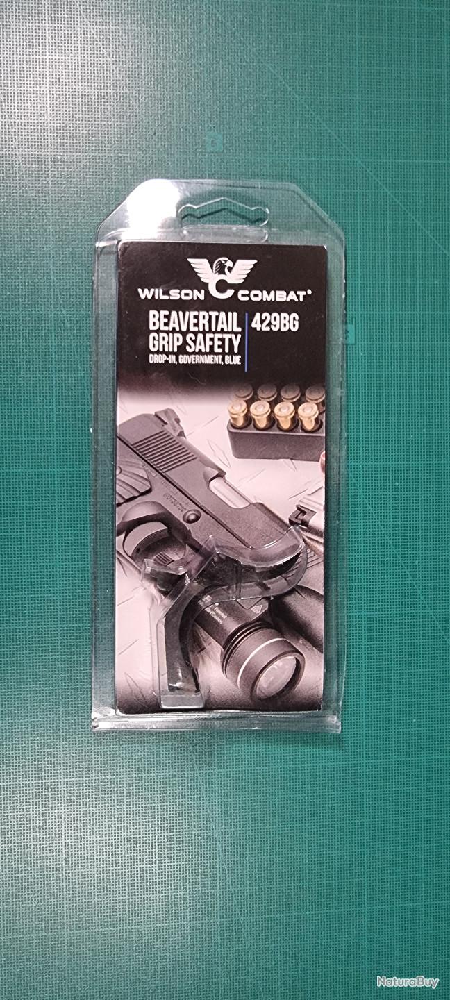 1911 BEAVERTAIL GRIP WILSON COMBAT BLUE SAFETY - Pièces et Eléments d ...