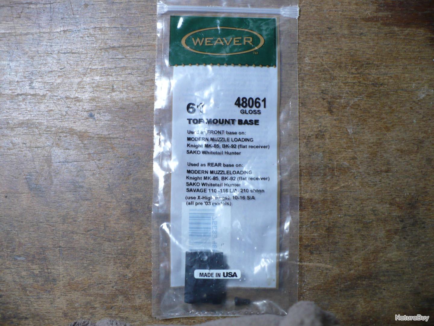 EMBASE (SCOPE BASE) WEAVER #61 - Embases pour montage fixe (14159614)