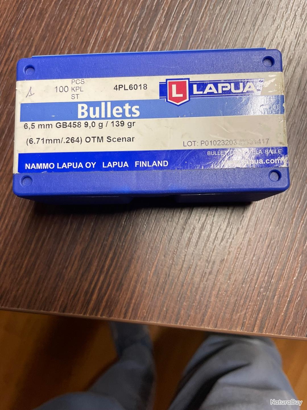 Boite neuves d'ogives LAPUA 6,5 mm 139 grs - Ogives (14163939)