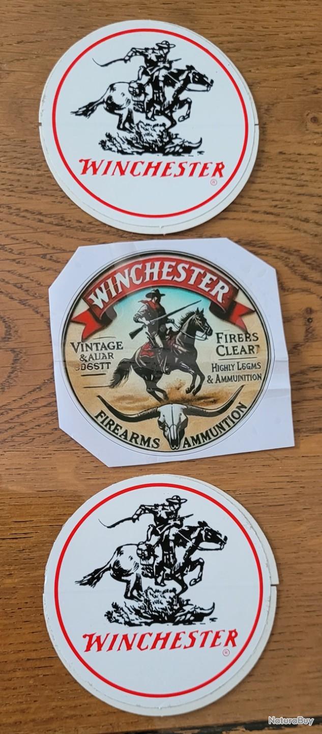 Lot d'autocollants Winchester, armes , tir ,ball-trap , chasse , lot 2 ...
