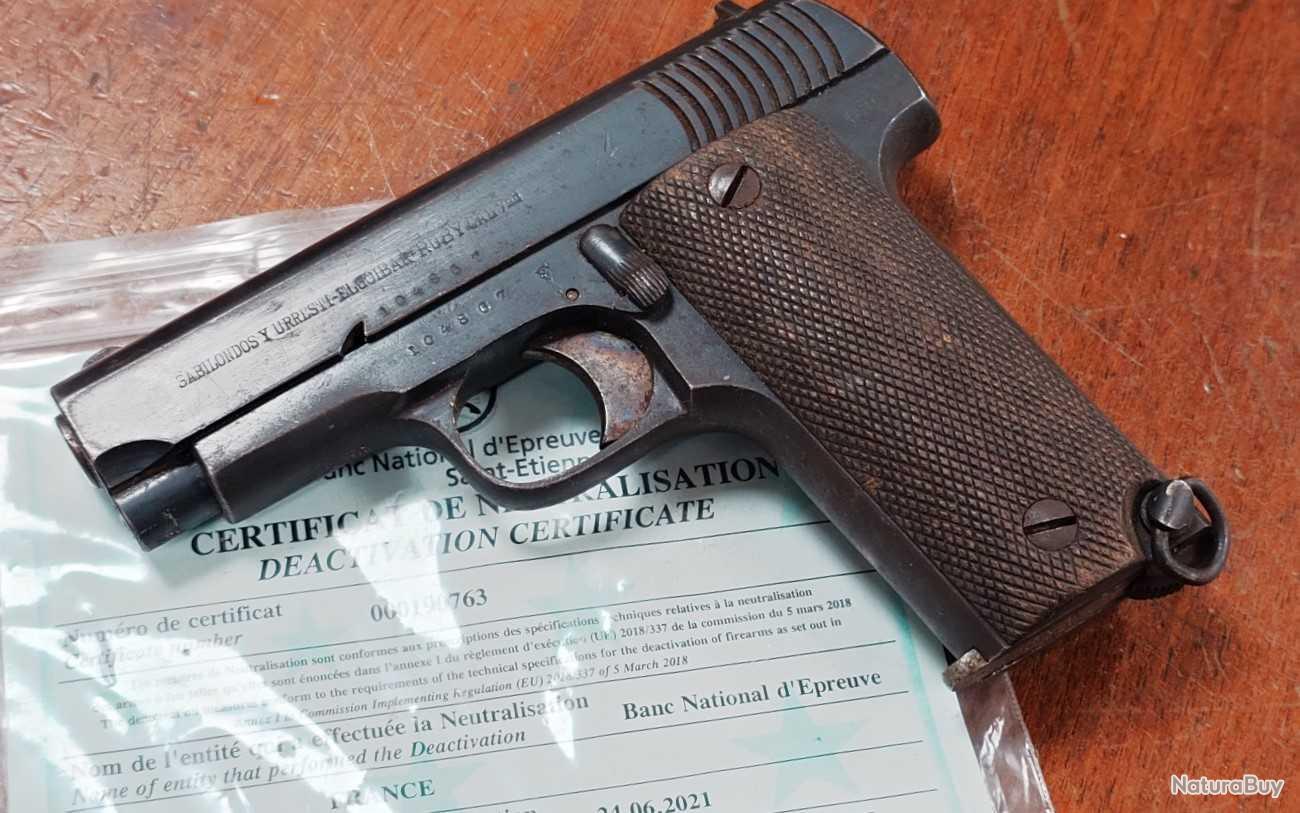 PISTOLET RUBY WW1 SABILONDOS EIBAR NEUTRALISATION UE - FRANCE PREMIERE ...
