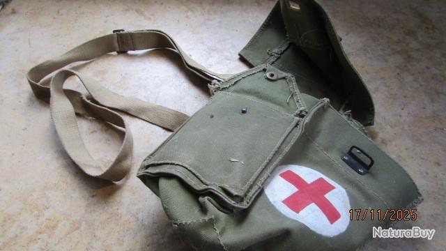 Musette médicale GB indo seconde guerre Algérie ww2 Anglais infirmier ...